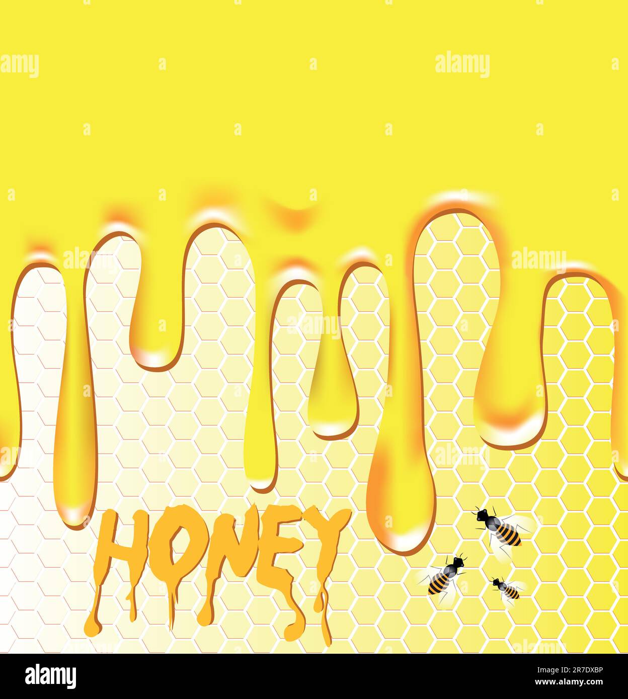 Honey background. Honeycomb, bee, wax. Design element. Viscous liquid ...