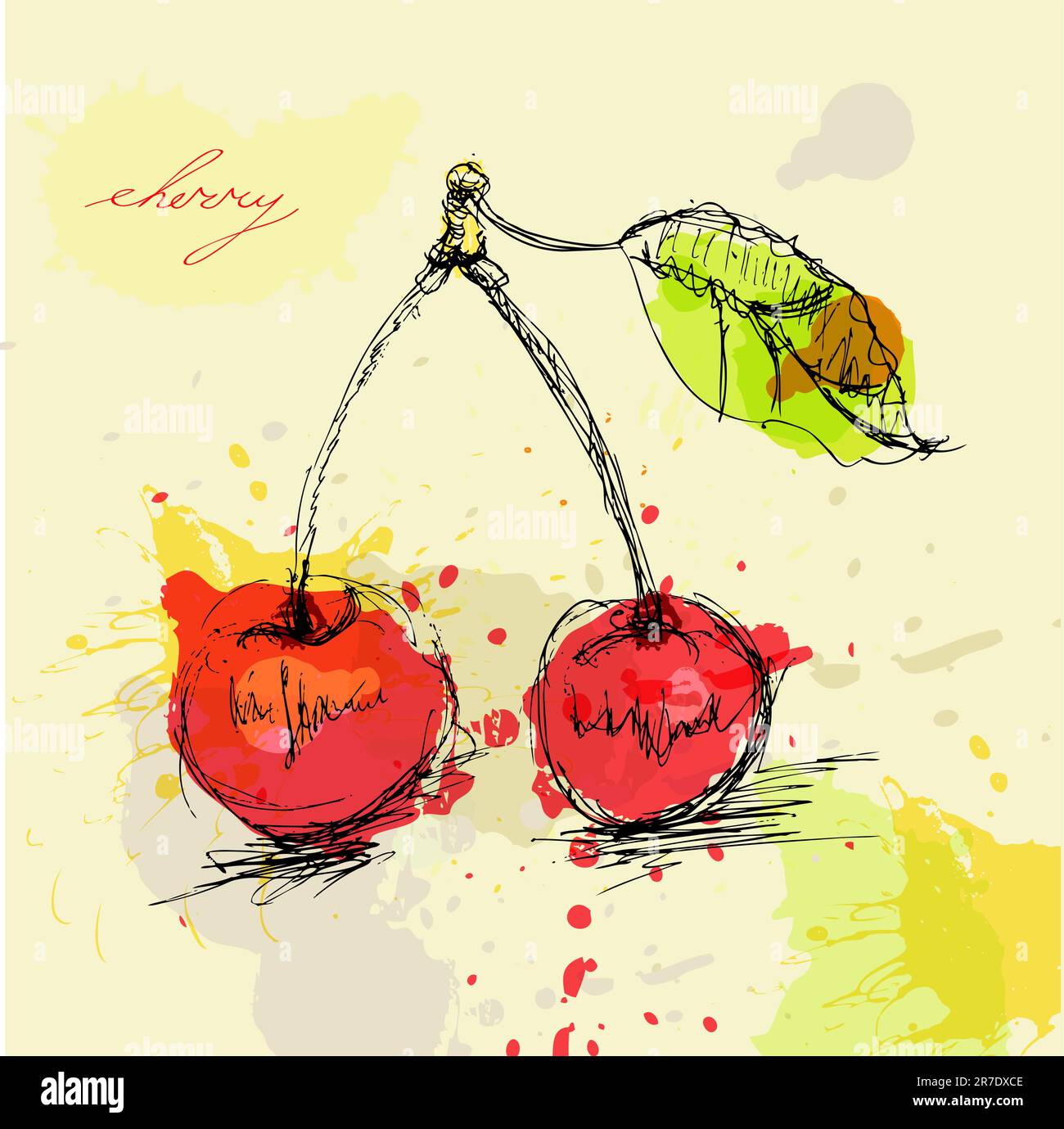 Cherry red spot Stock Vector Images - Alamy