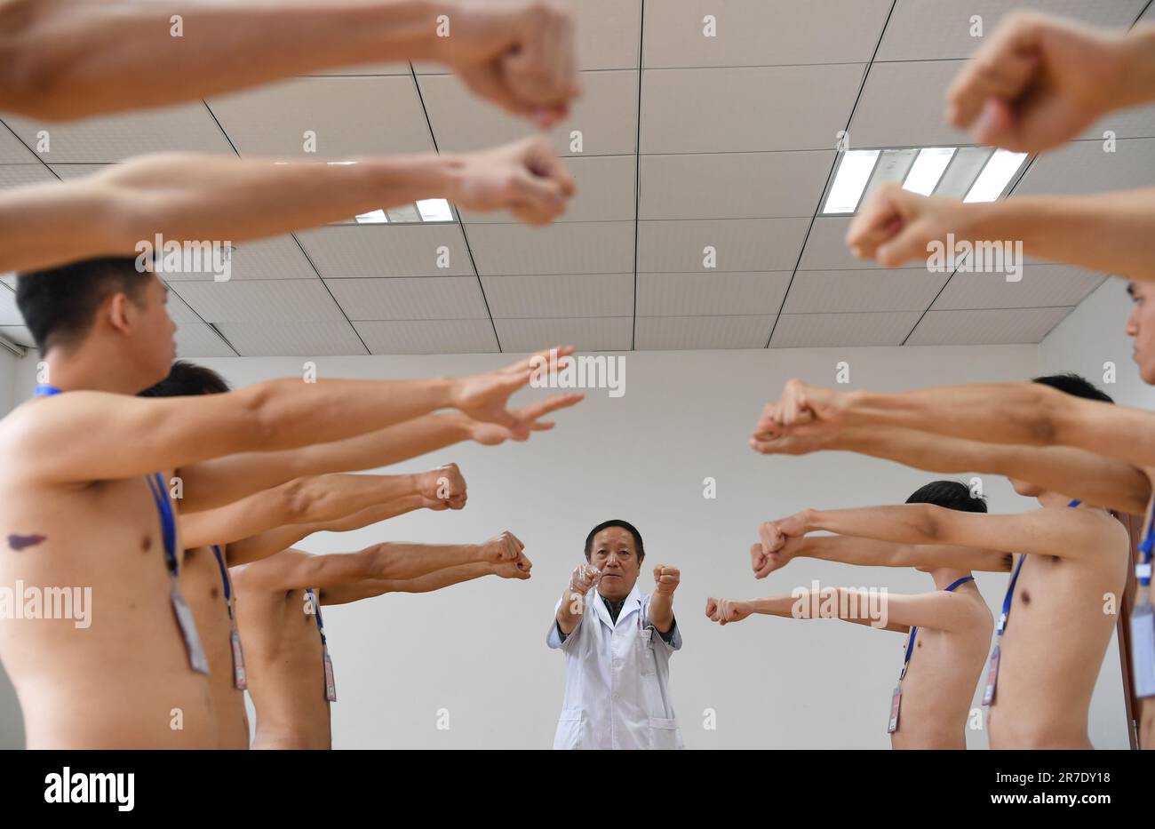 GUIYANG, CHINA - JUNE 15, 2023 - Young people undergo a physical examination at a military ...