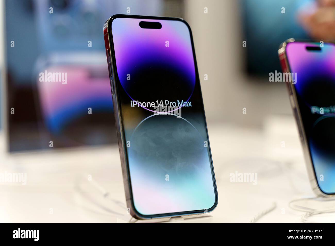 Iphone 12 pro max blue hi-res stock photography and images - Alamy