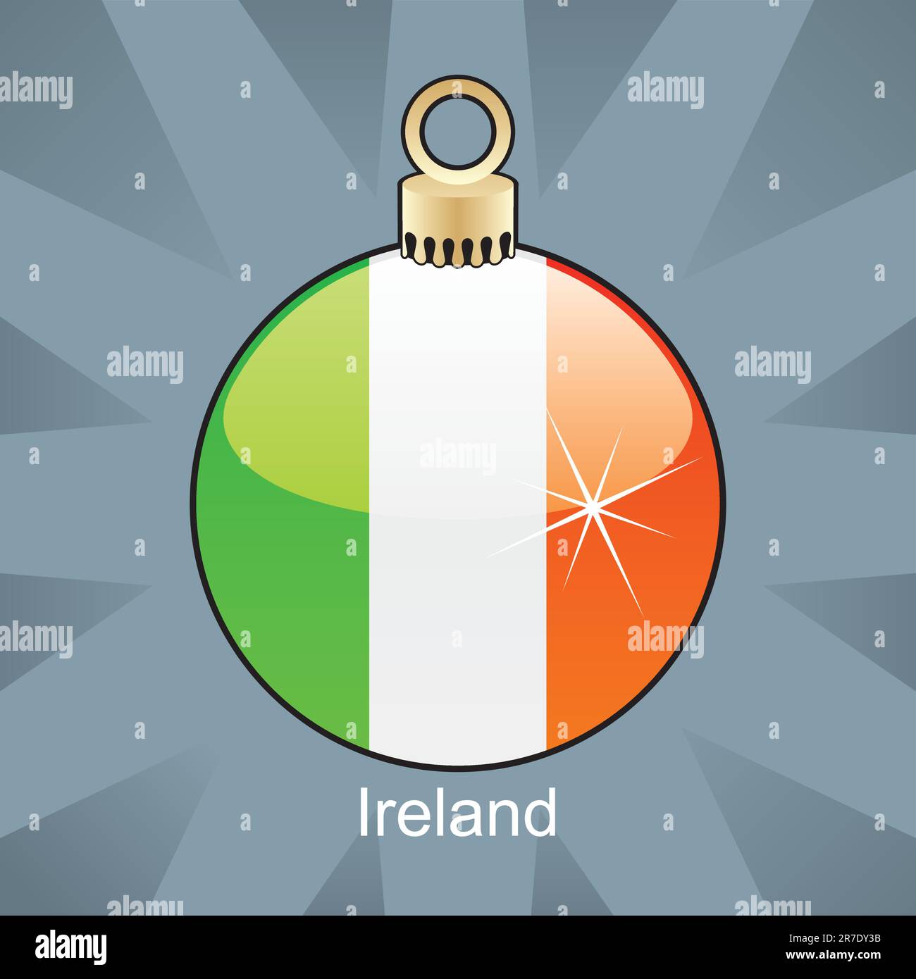 fully editable vector illustration of isolated ireland flag in ...