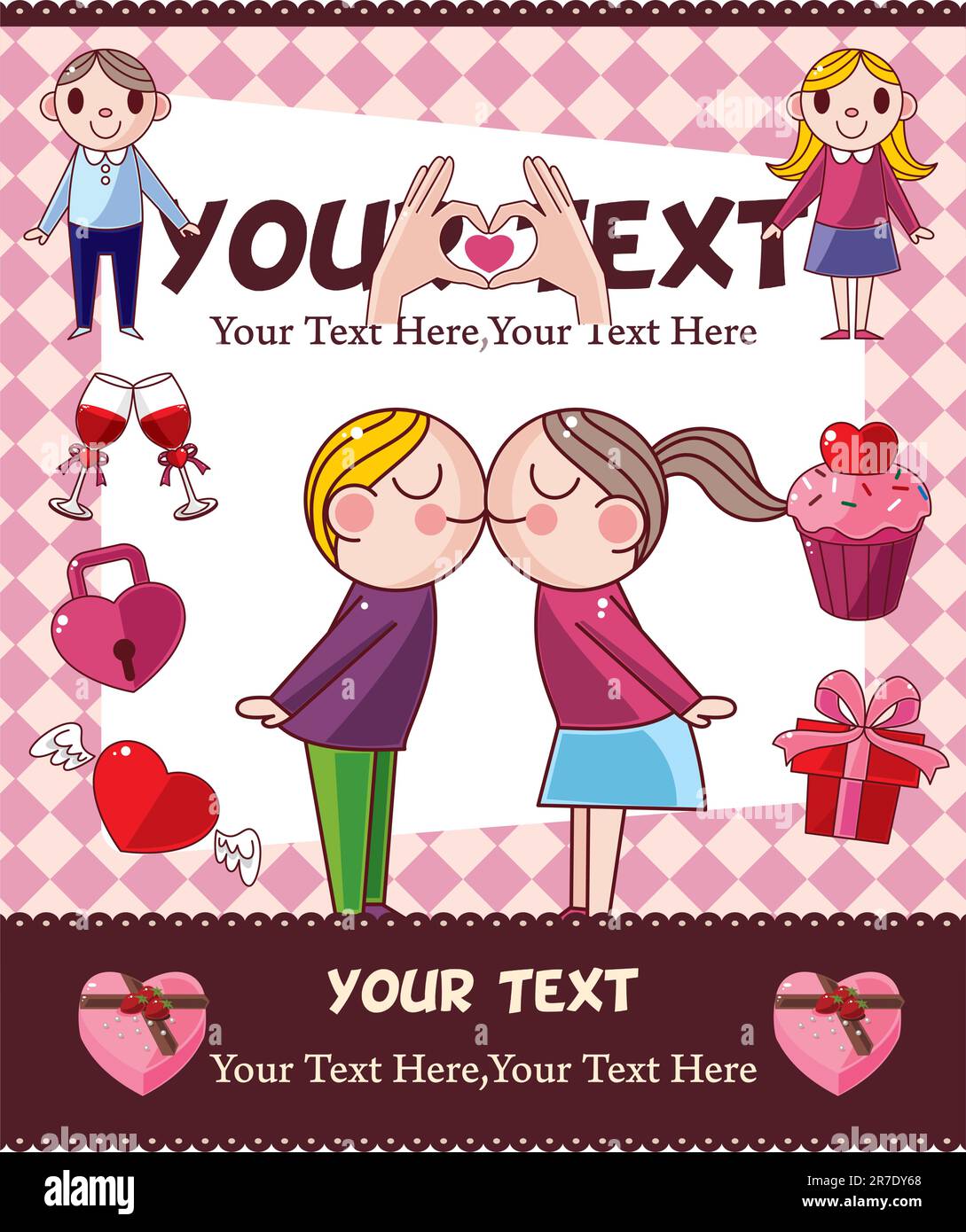 cartoon love card Stock Vector Image & Art - Alamy