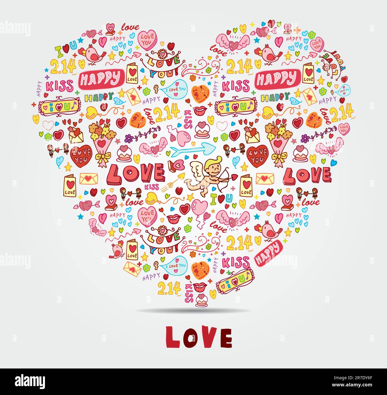cartoon love card Stock Vector Image & Art - Alamy