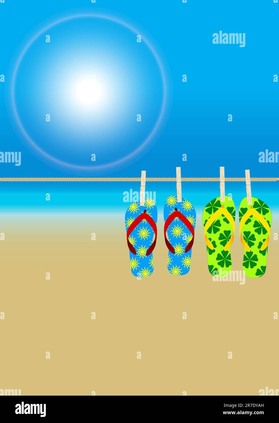 Sandy beach with Stock Vector Images - Alamy