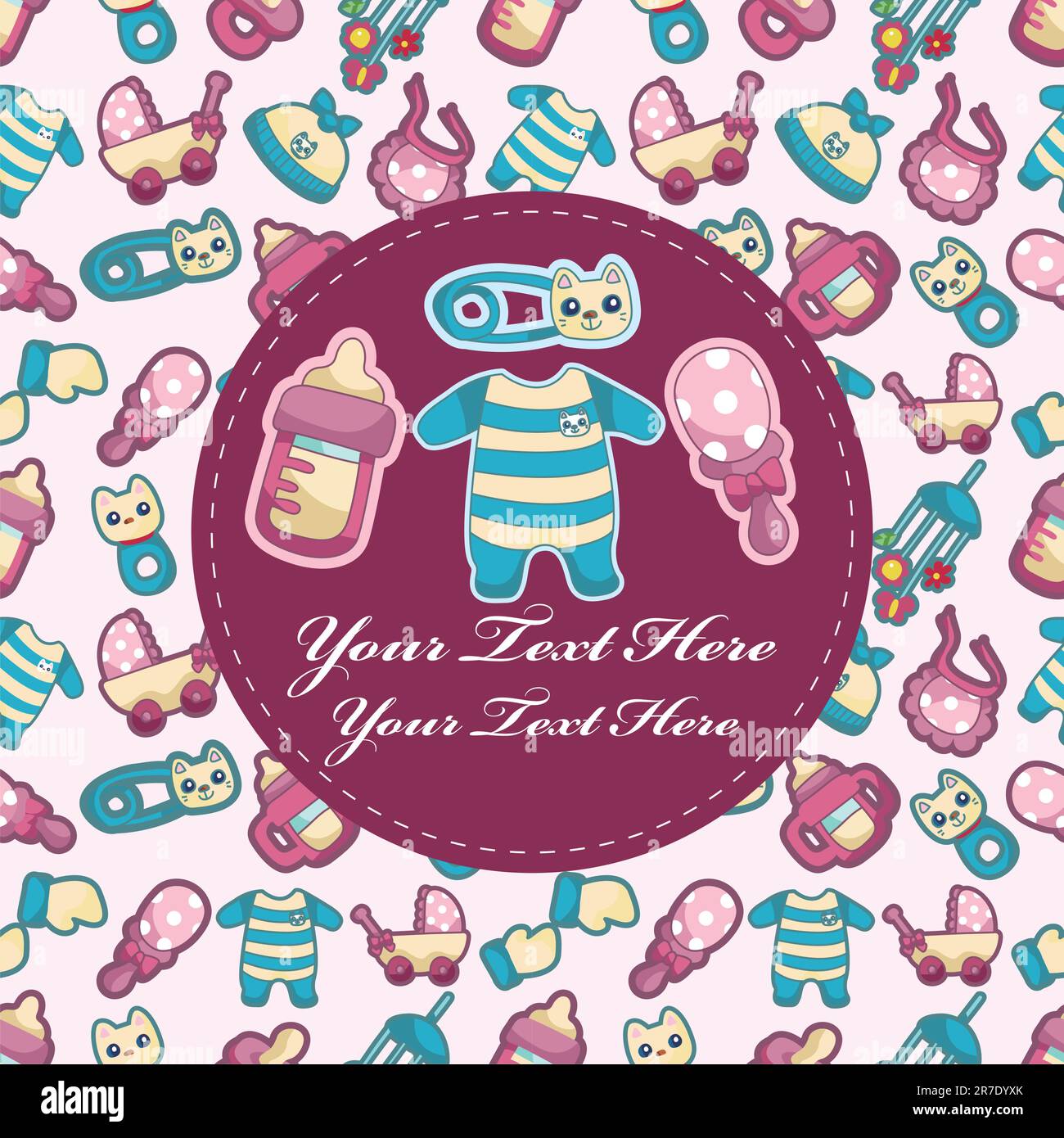 cartoon baby card Stock Vector Image & Art - Alamy