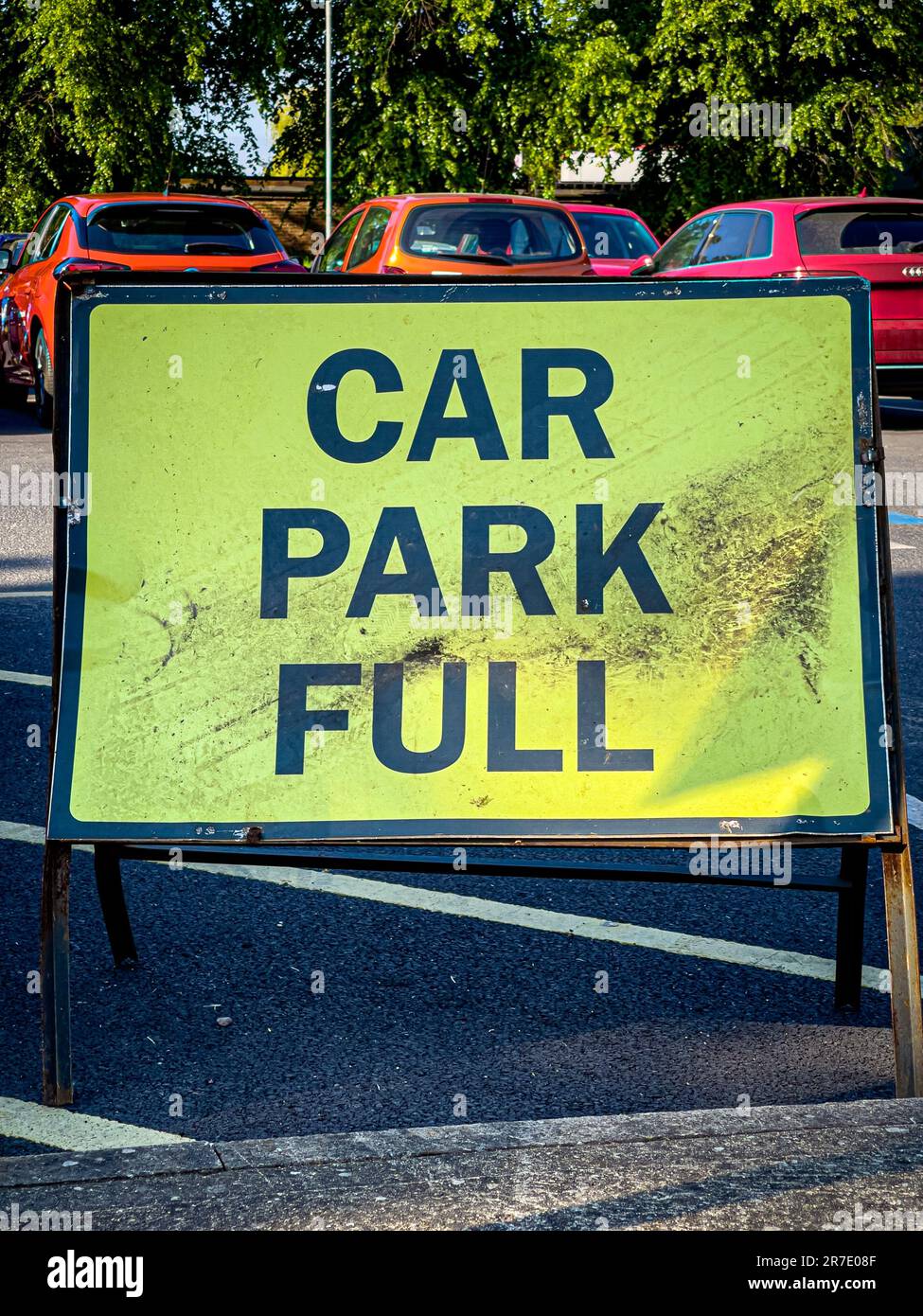 Car park full sign at the entrance to a York car park Stock Photo - Alamy