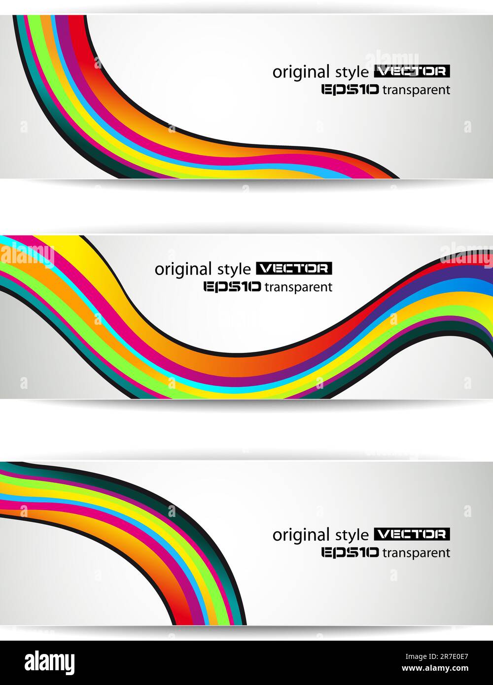 Set of abstract modern header banners for business flyer or website ...