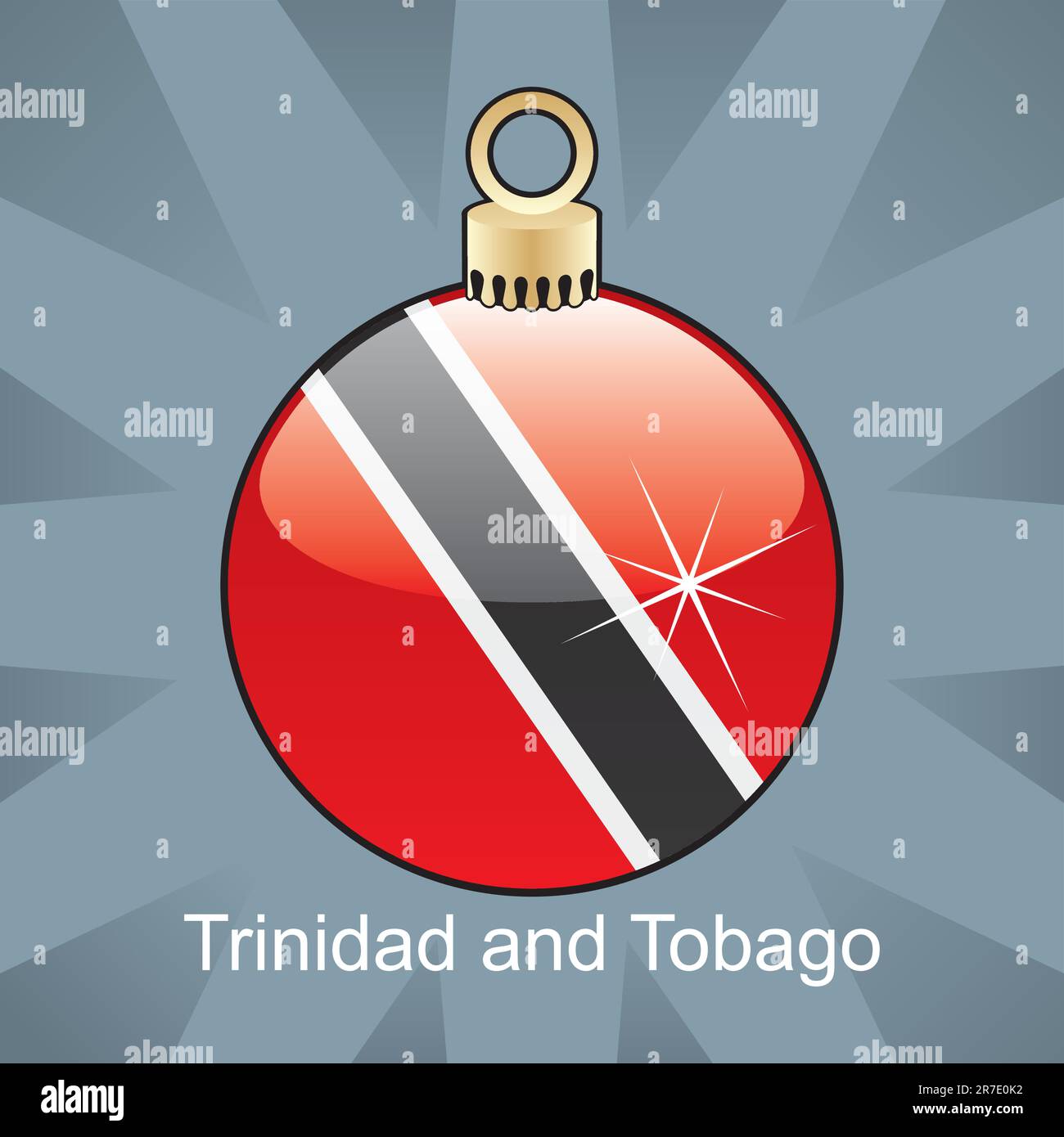 fully editable vector illustration of isolated trinidad and tobago flag ...