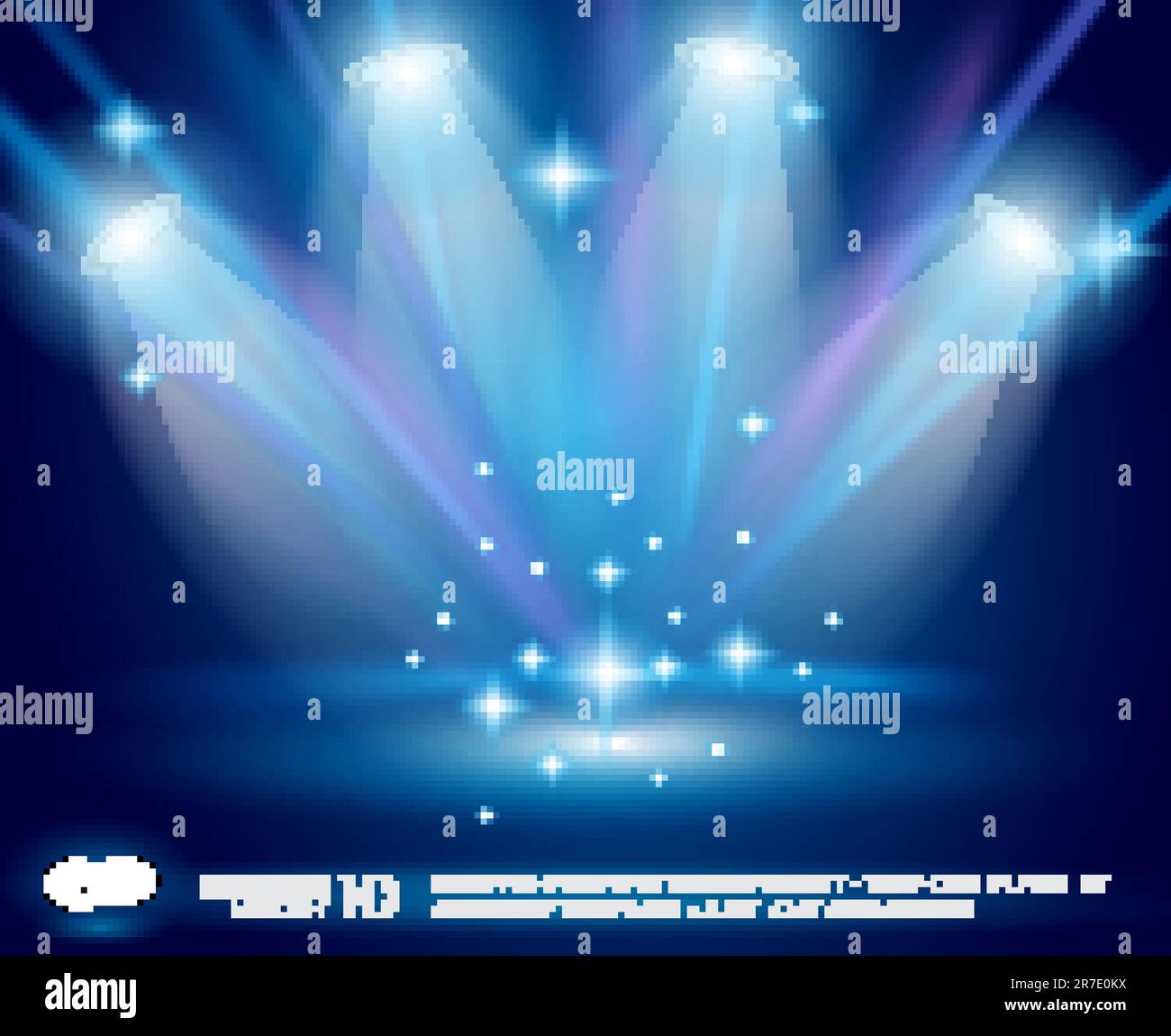 Magic Spotlights with Blue rays and glowing effect for people or ...