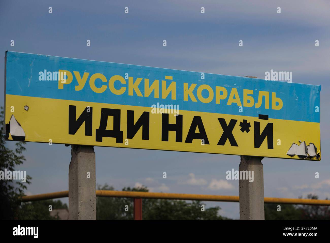 Vuhledar, Ukraine. 01st June, 2023. A famous reply to a threatening ...