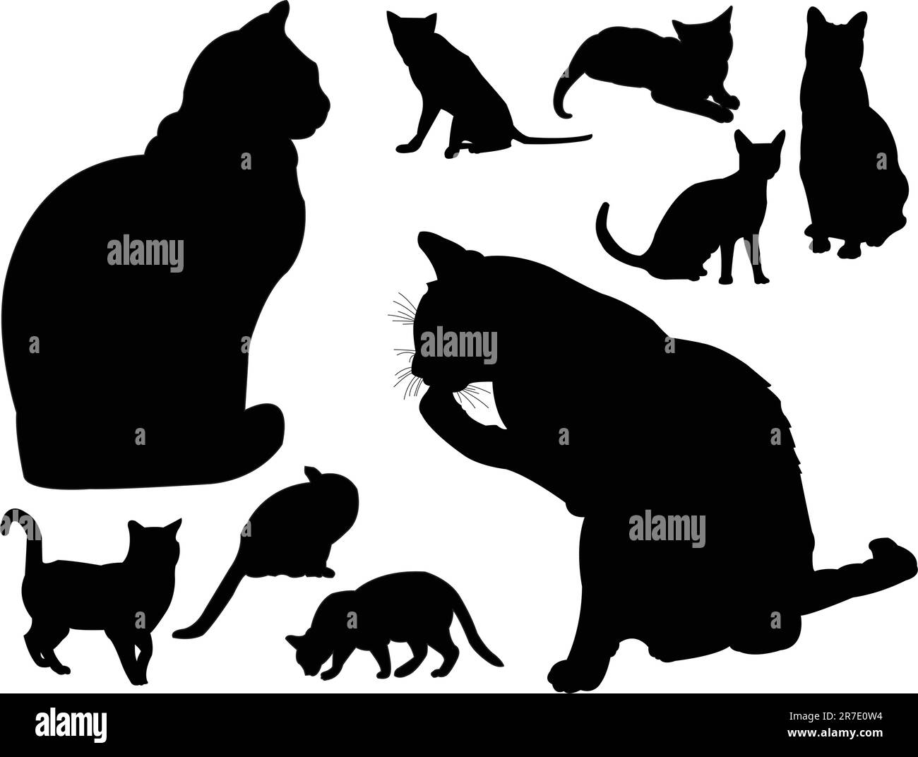 illustration of cats - vector Stock Vector Image & Art - Alamy