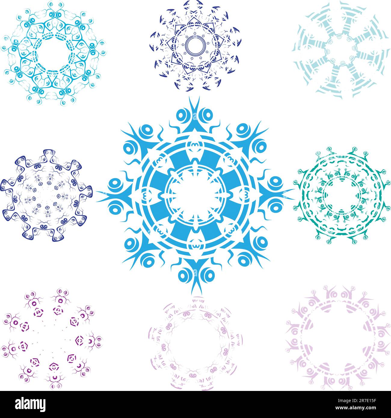 Isolated snowflakes hi-res stock photography and images - Alamy