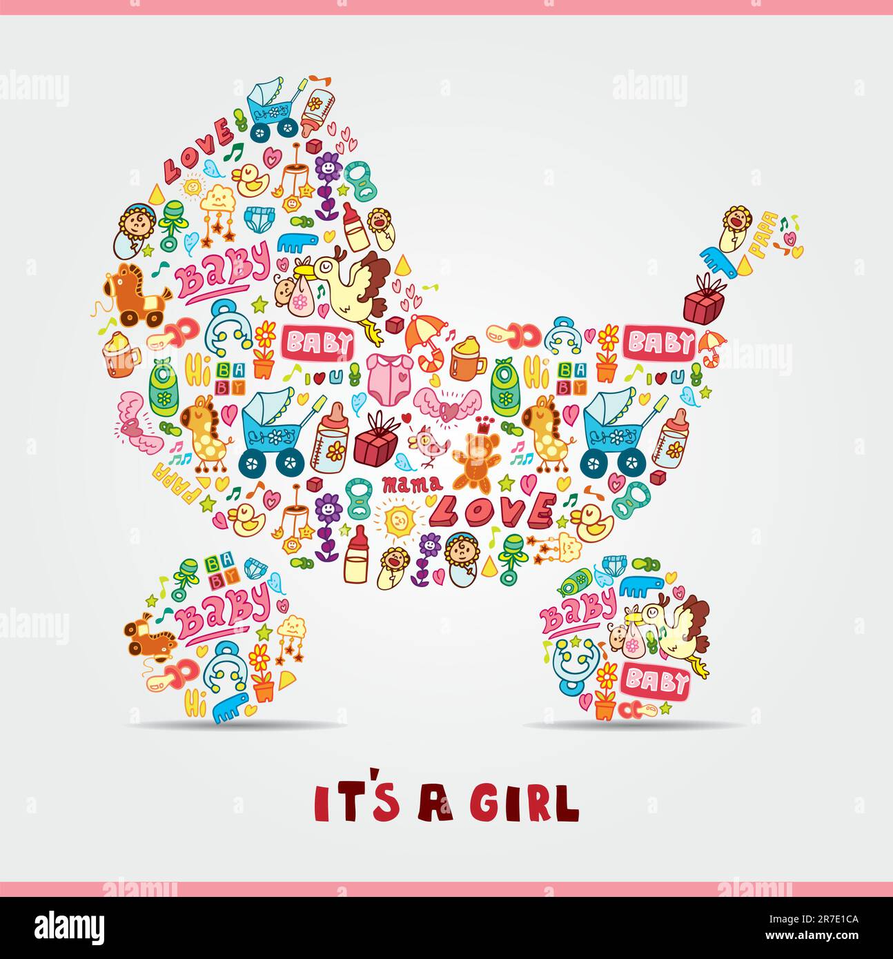 cartoon baby card Stock Vector Image & Art - Alamy