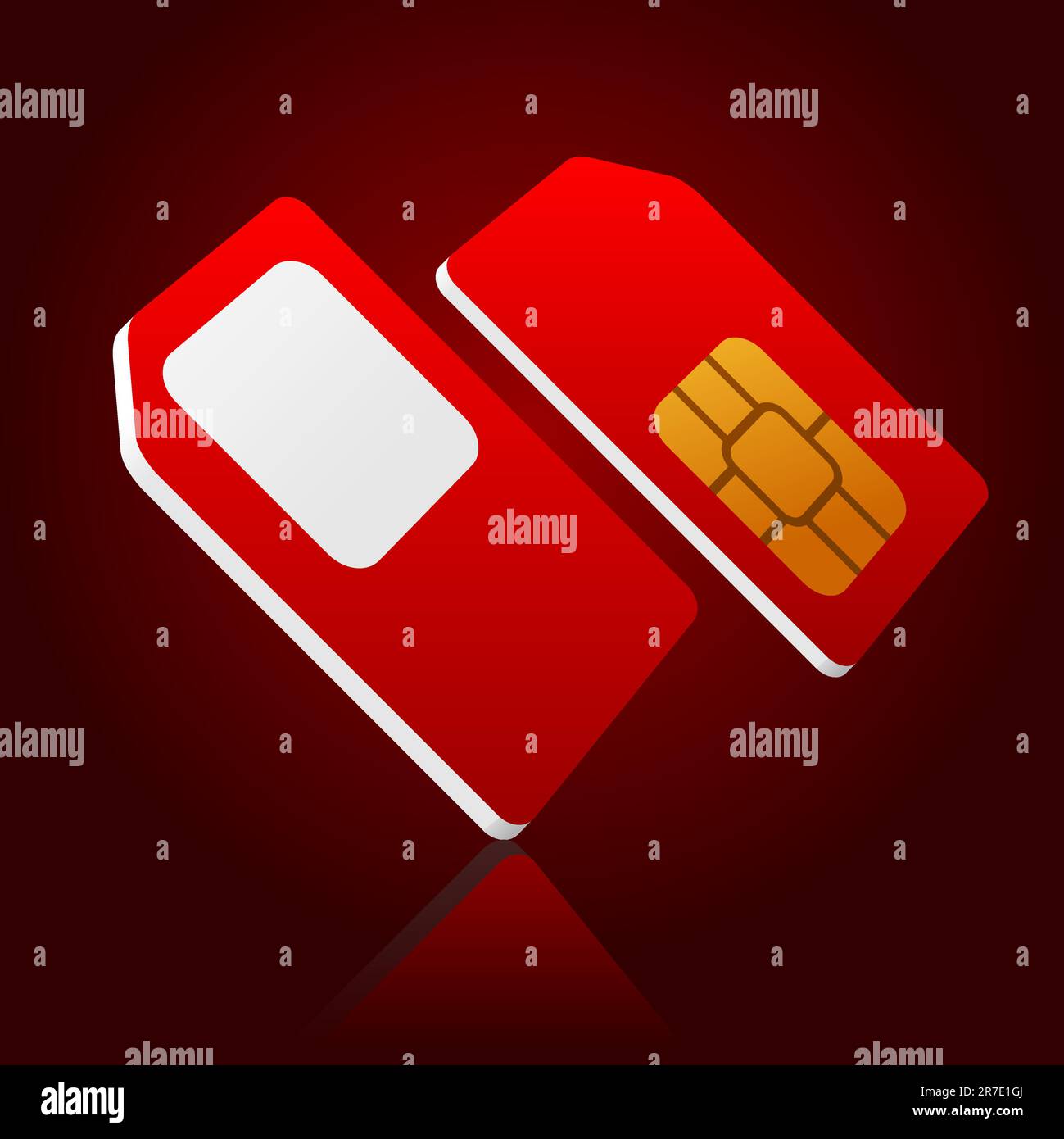 standard red sim card Stock Vector Image & Art - Alamy