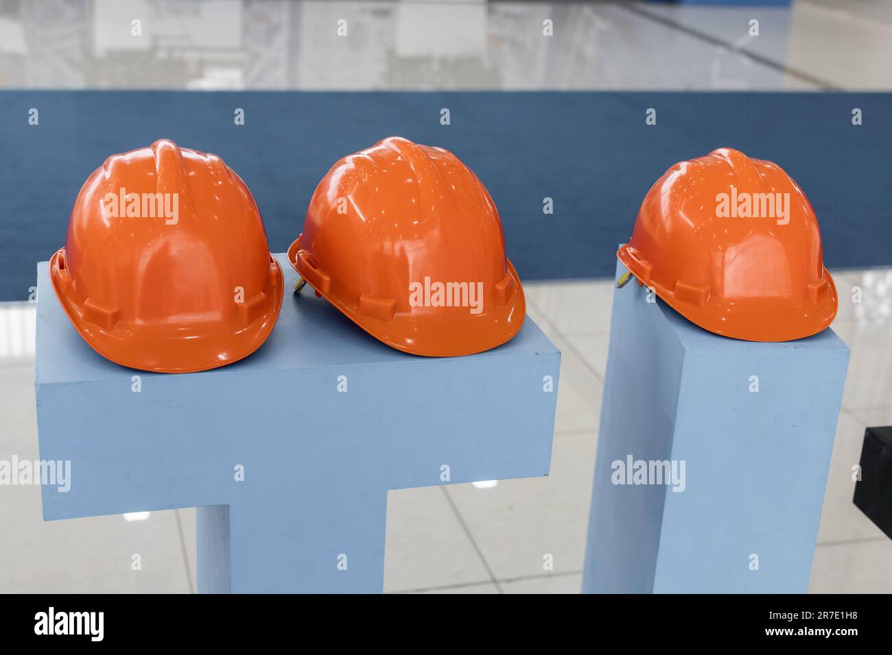 Construction helmet for head safety in the work process Stock Photo - Alamy