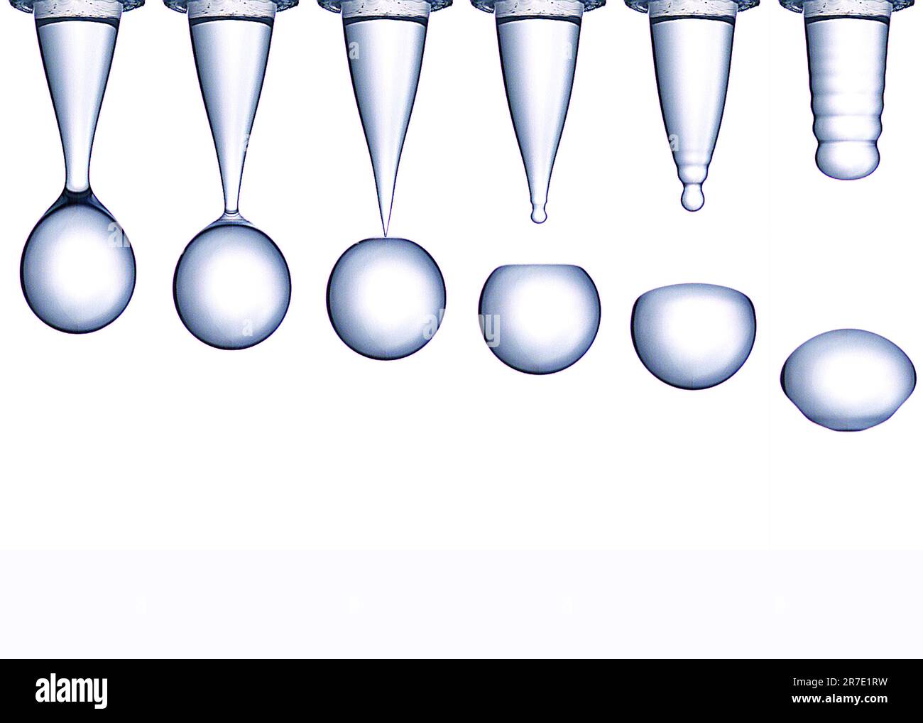 Drop of Water falling against White background, Dropping Sequence Stock ...