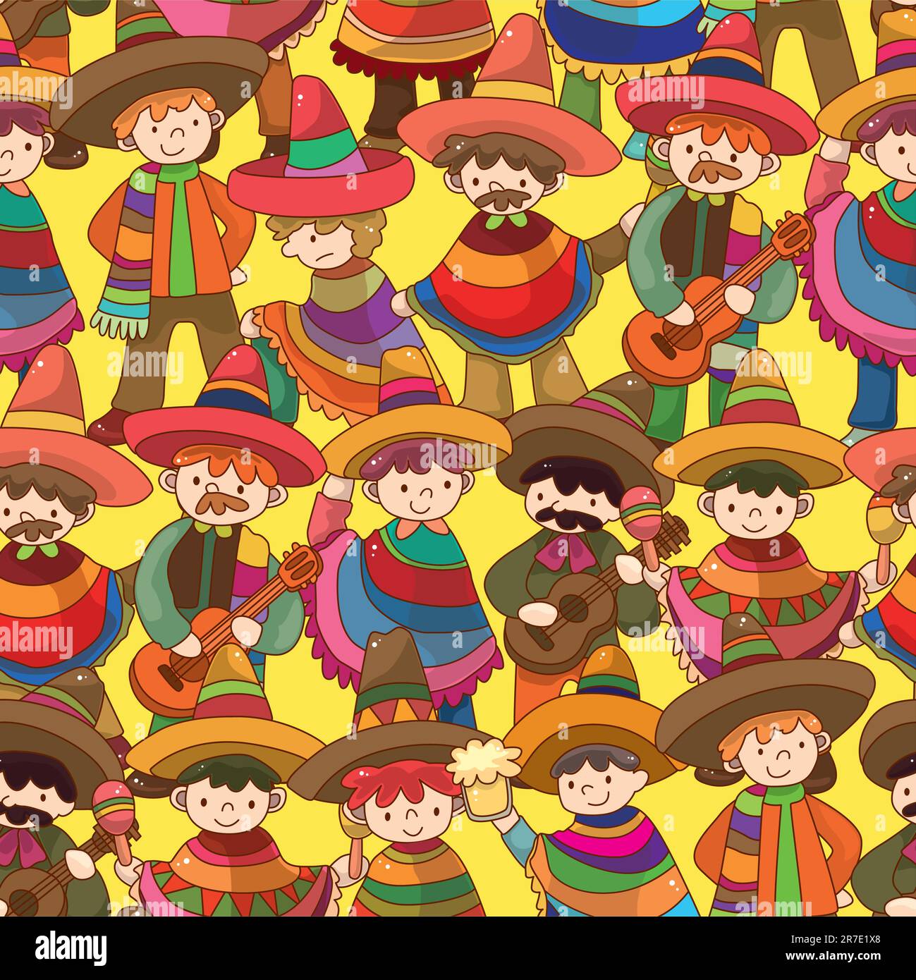 Colorful mexico people Stock Vector Images - Alamy