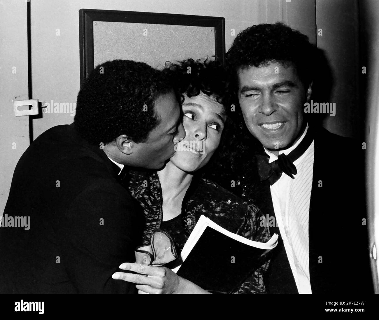 A black and white portrait of iconic actors Richard Pryor and Pam Grier ...