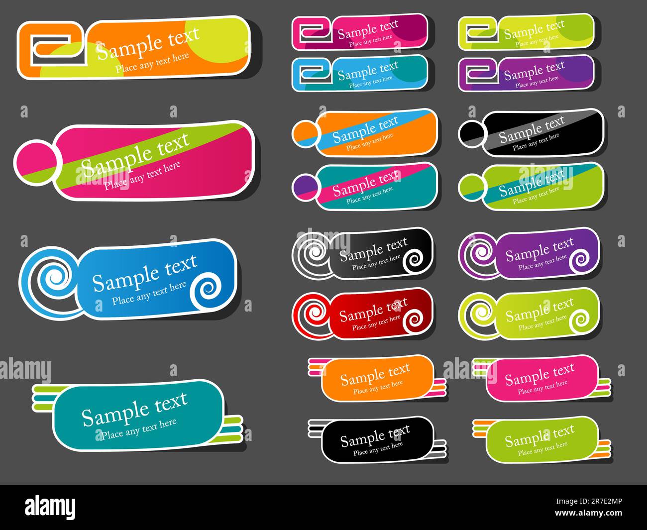 Vector sticker set hi-res stock photography and images - Alamy