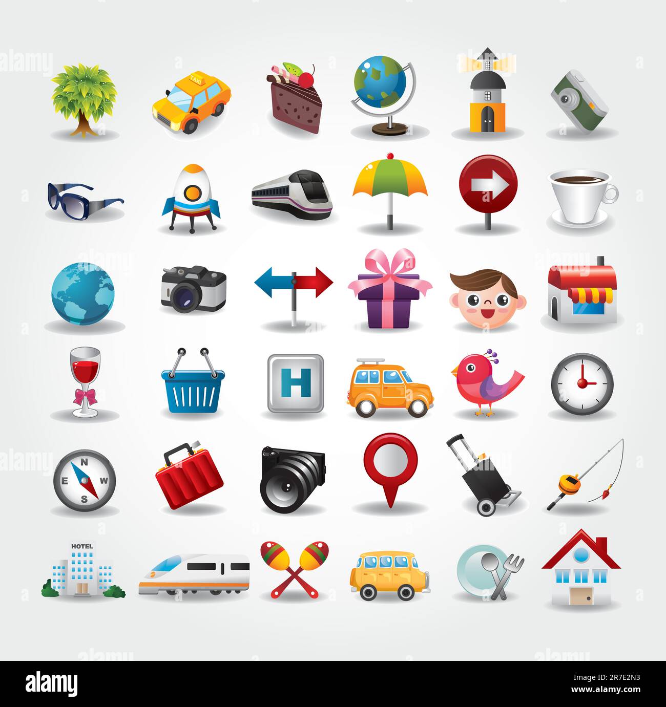 Travel icons symbol collection. Vector illustration Stock Vector Image ...