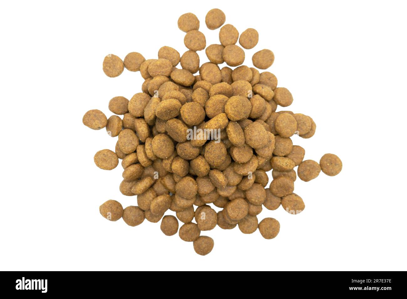 Dry pet food isolated on white background. Food for cats and dogs ...