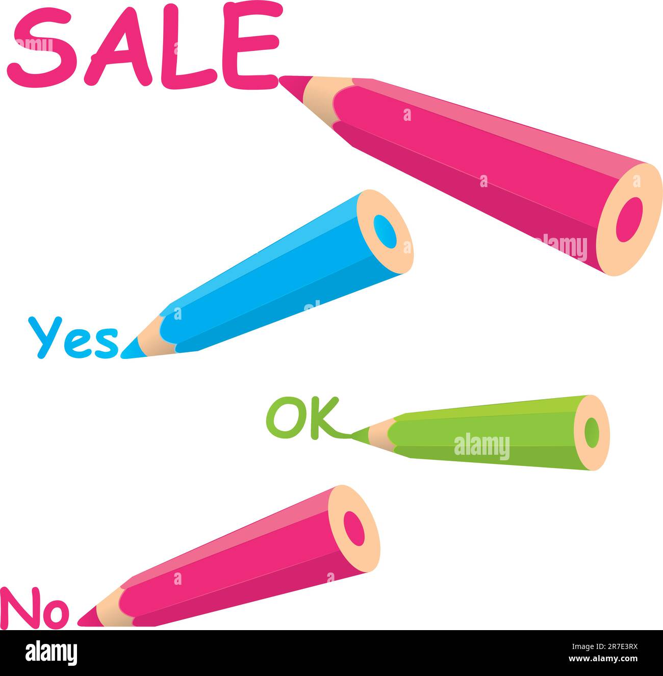 Colourful pencils drawing line vector illustration Stock Vector Image ...