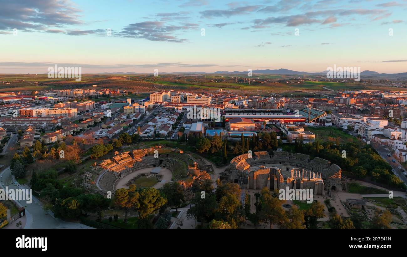 Roman Theatre of Merida spanish cultural icon landmark in Spain Stock ...