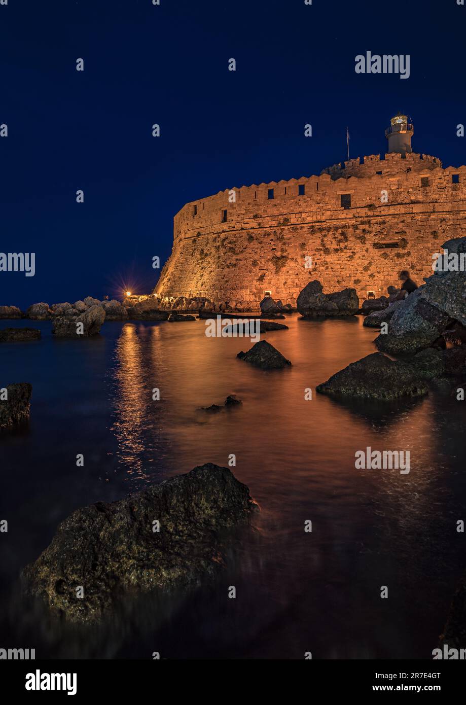 Fort Of Saint Nicholas In CIty Of Rhodes, Rhodes Island Stock Photo - Alamy