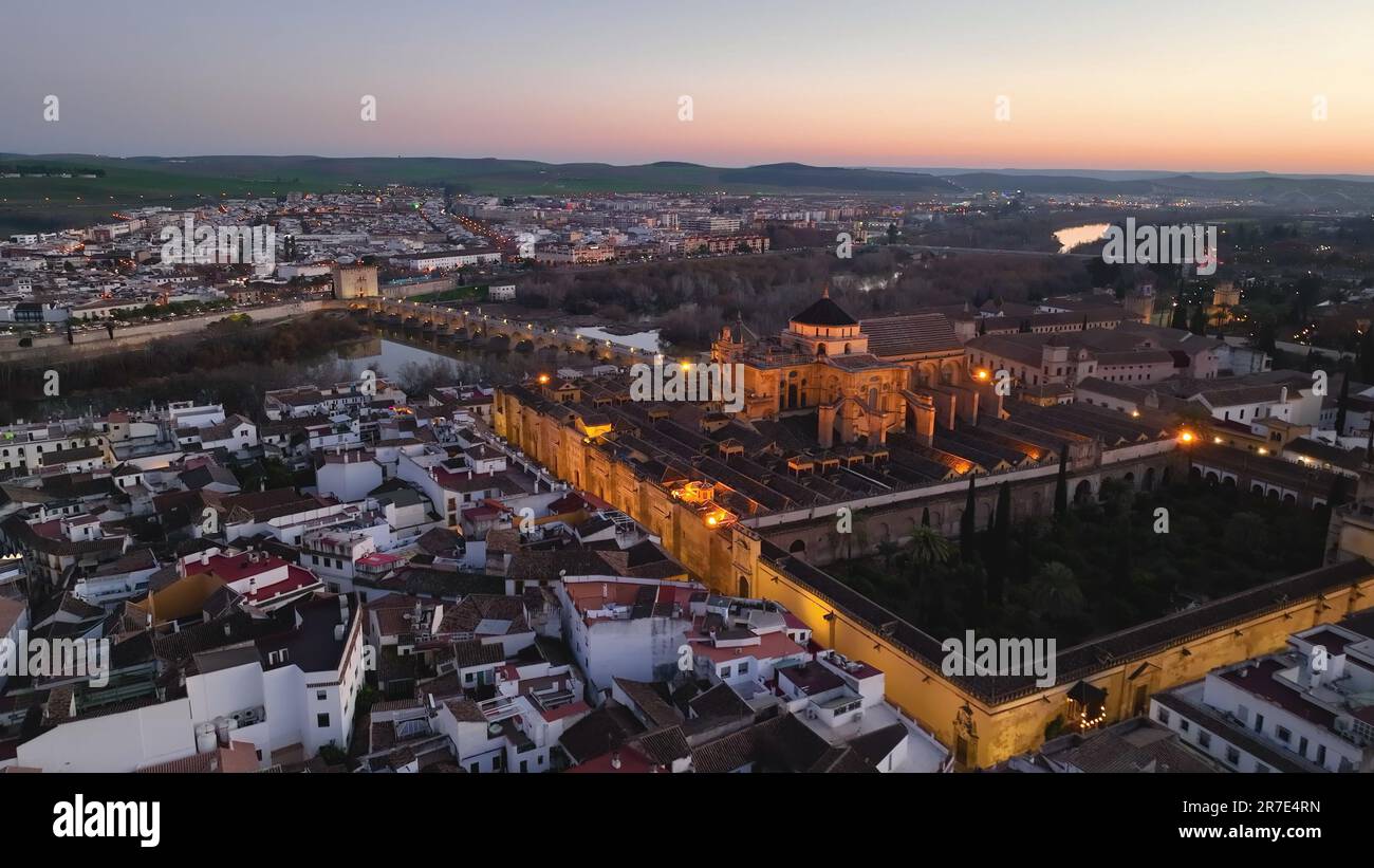 Aerial view of the Alcazar of Cordoba, Spain Stock Photo - Alamy