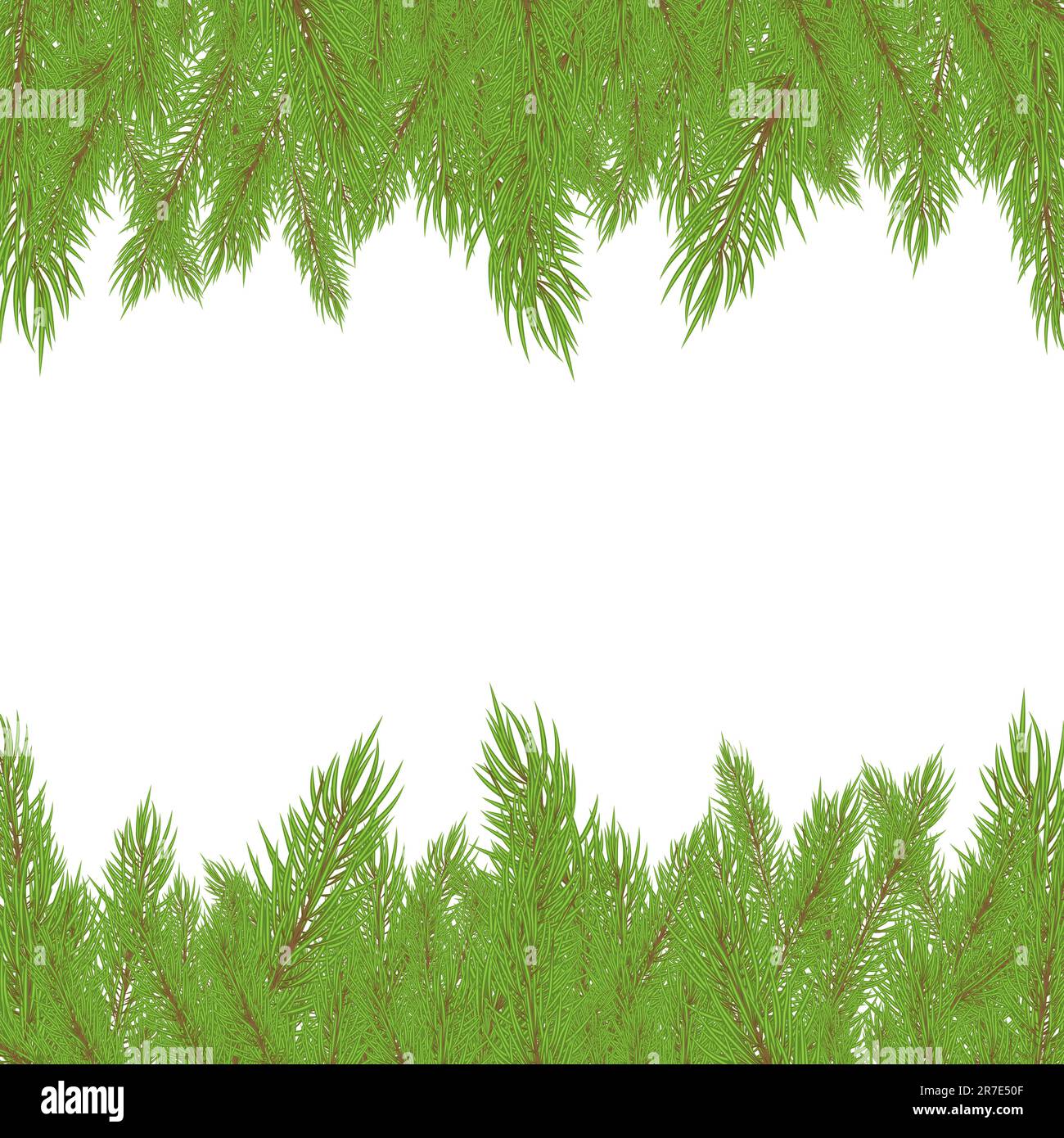 Christmas green Fur-tree with decoration. Vector illustration Stock ...