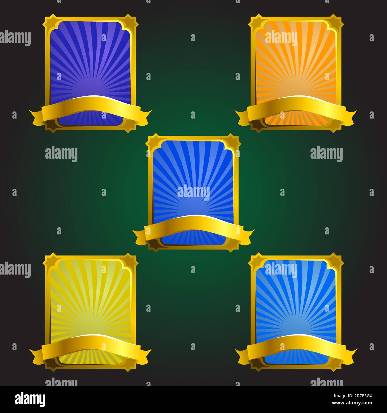 Colorful illustration frames design hi-res stock photography and images ...