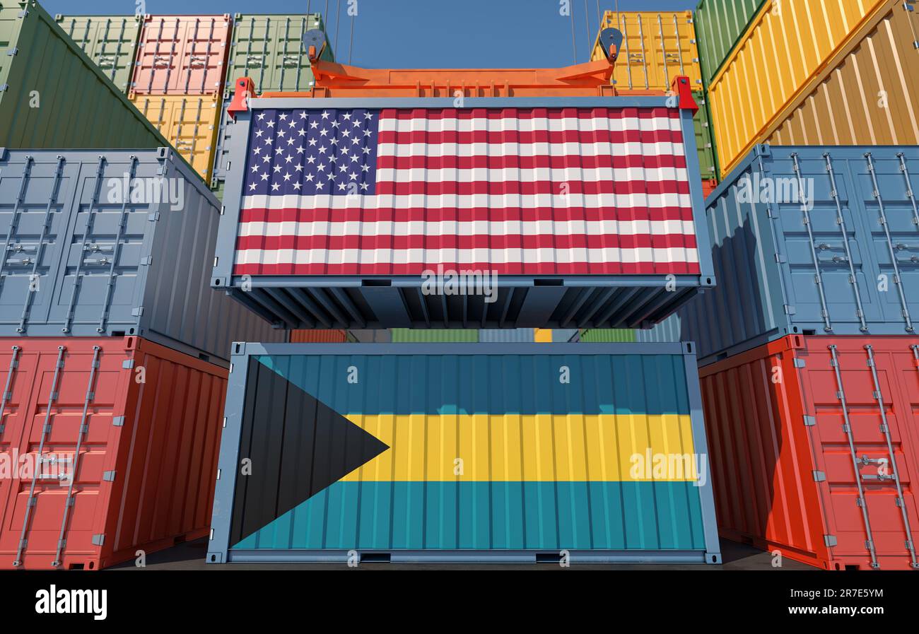 Cargo container flag bahamas hi-res stock photography and images - Alamy