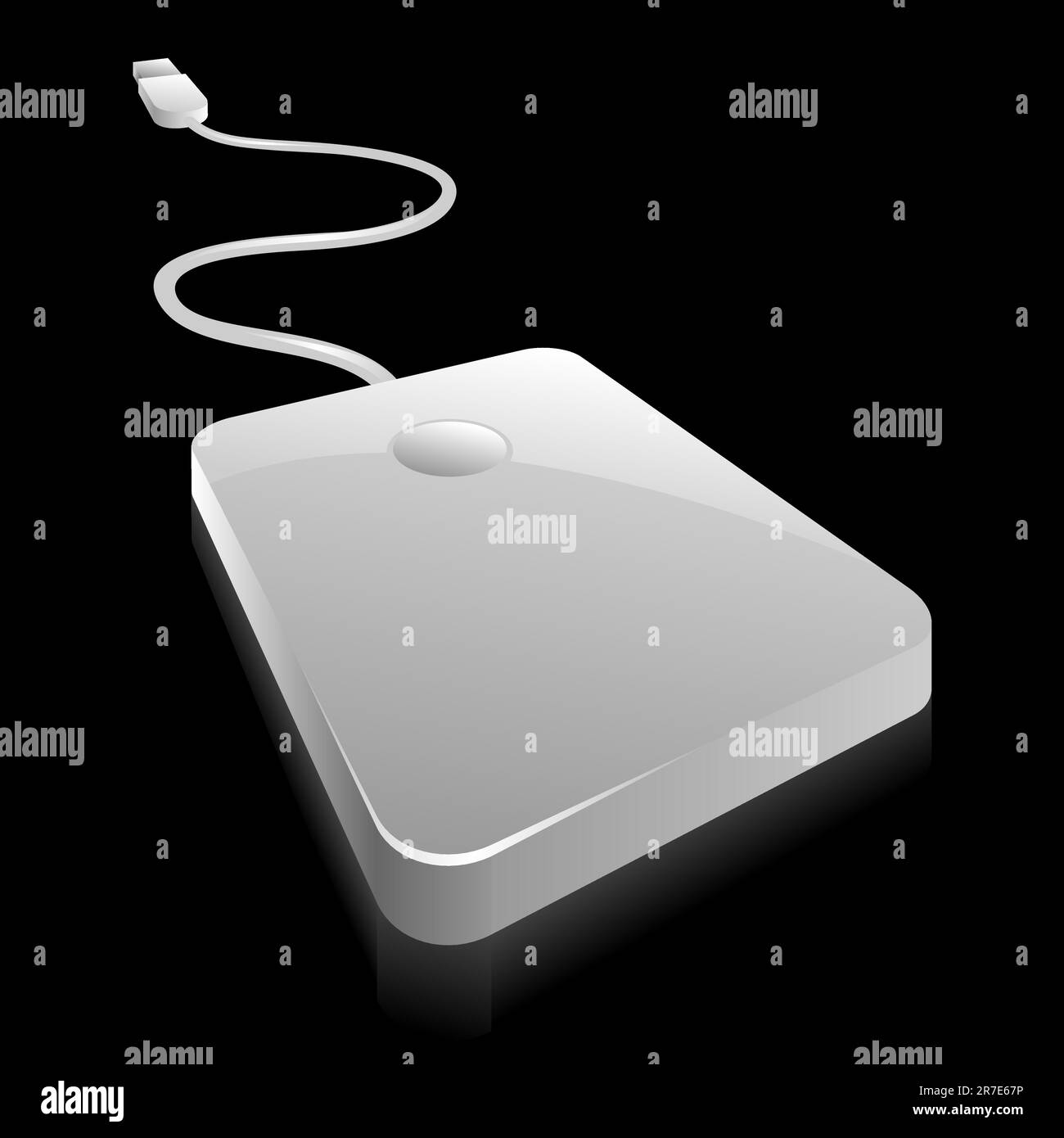 iconic vector illustration of a white portable hard disc Stock Vector ...