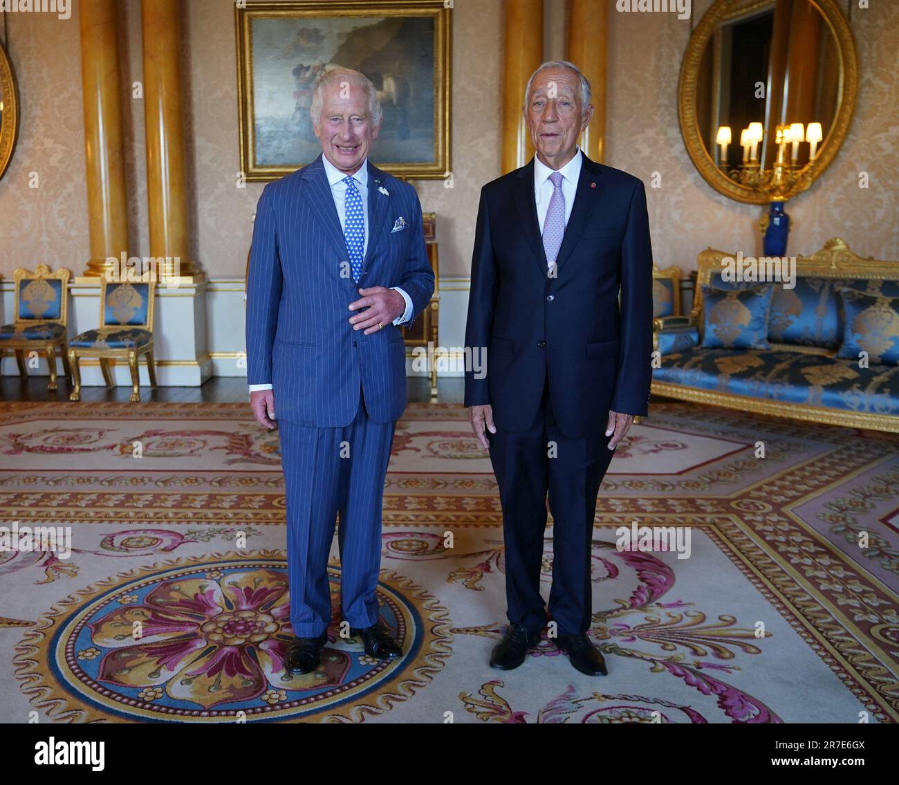 King Charles III receives the President of Portugal, Marcelo Rebelo de ...