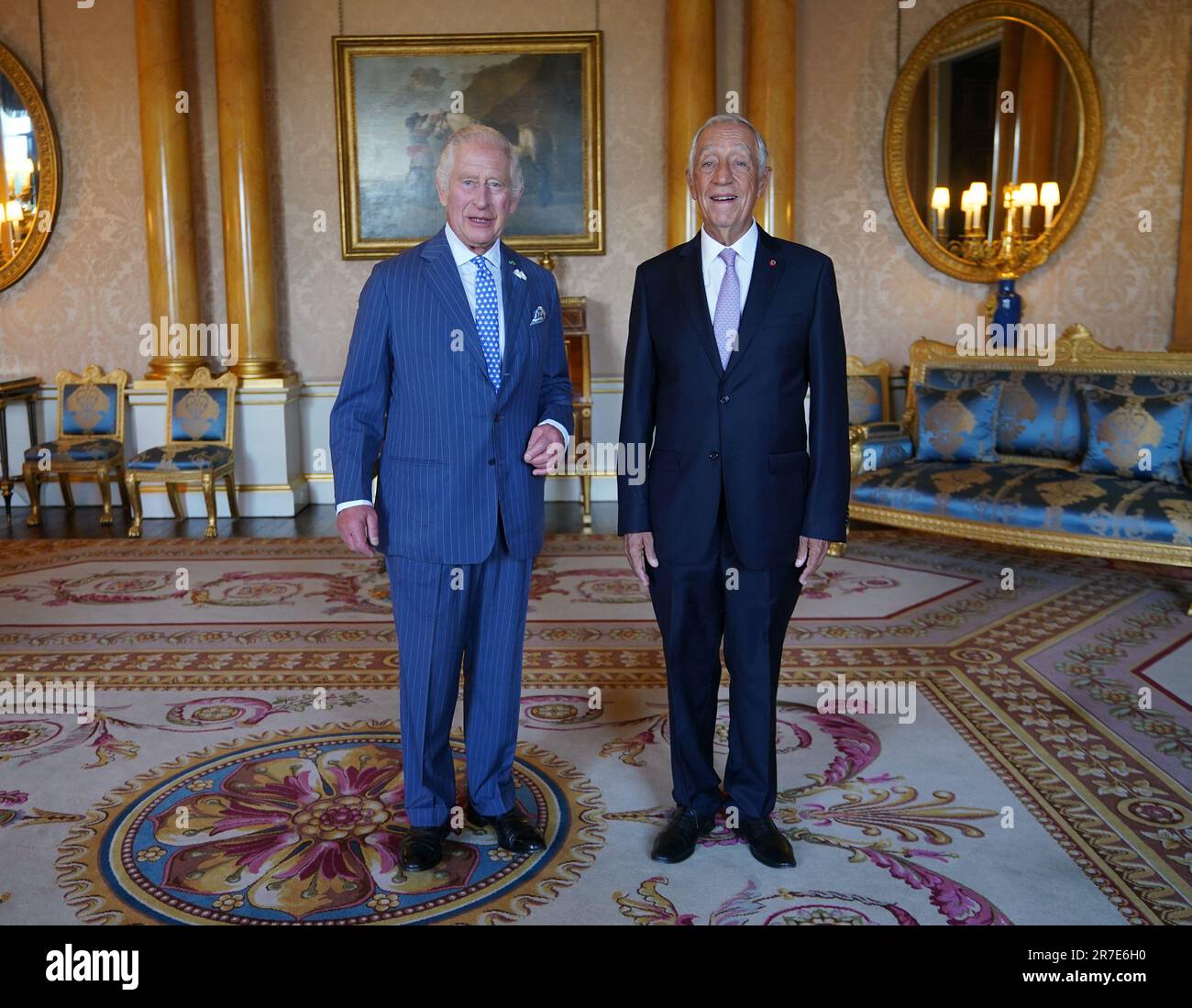 King Charles III receives the President of Portugal, Marcelo Rebelo de ...