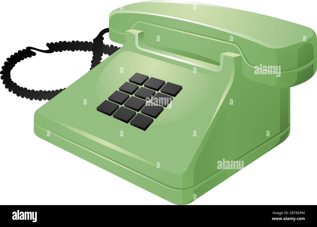 clean and simplistic vector illustration of a telephone set Stock ...