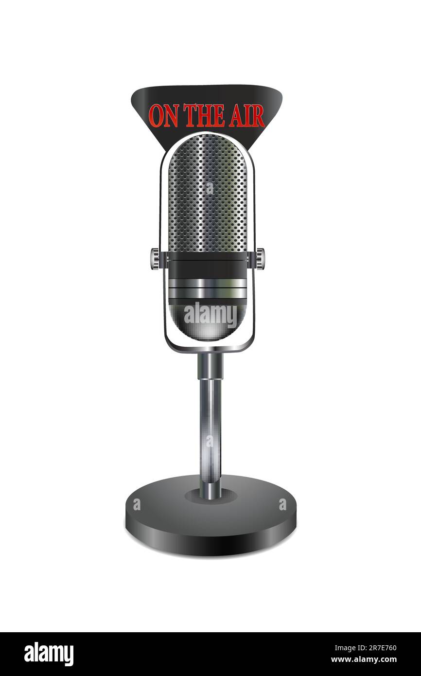 illustration of mike on isolated background Stock Vector Image & Art ...