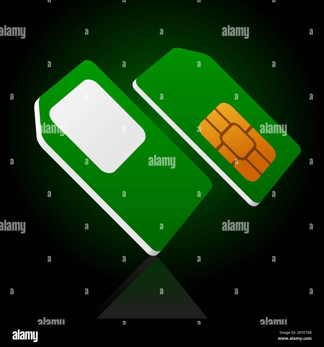 green sim card Stock Vector Image & Art - Alamy