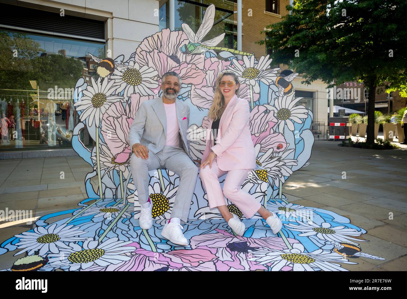 London, UK. 15 June 2023. Artists Baker & Borowski with their work ...