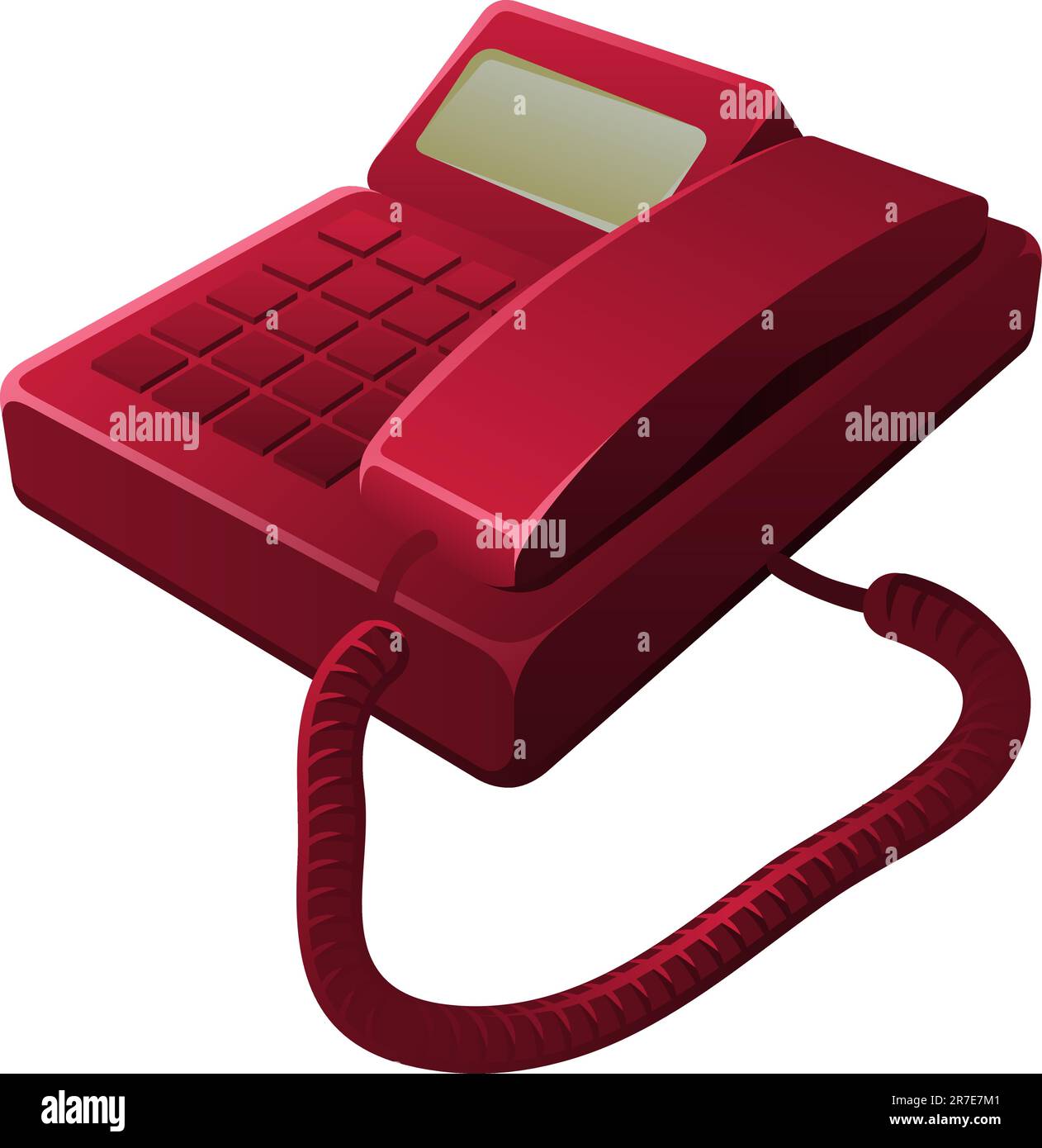 clean and simplistic vector illustration of a telephone set Stock ...