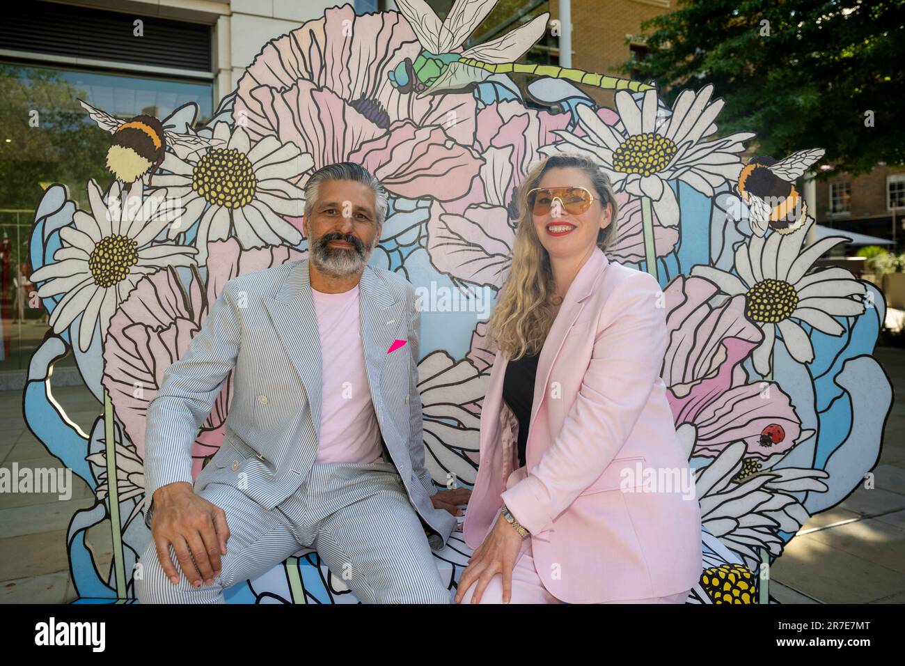 London, UK. 15 June 2023. Artists Baker & Borowski with their work ...