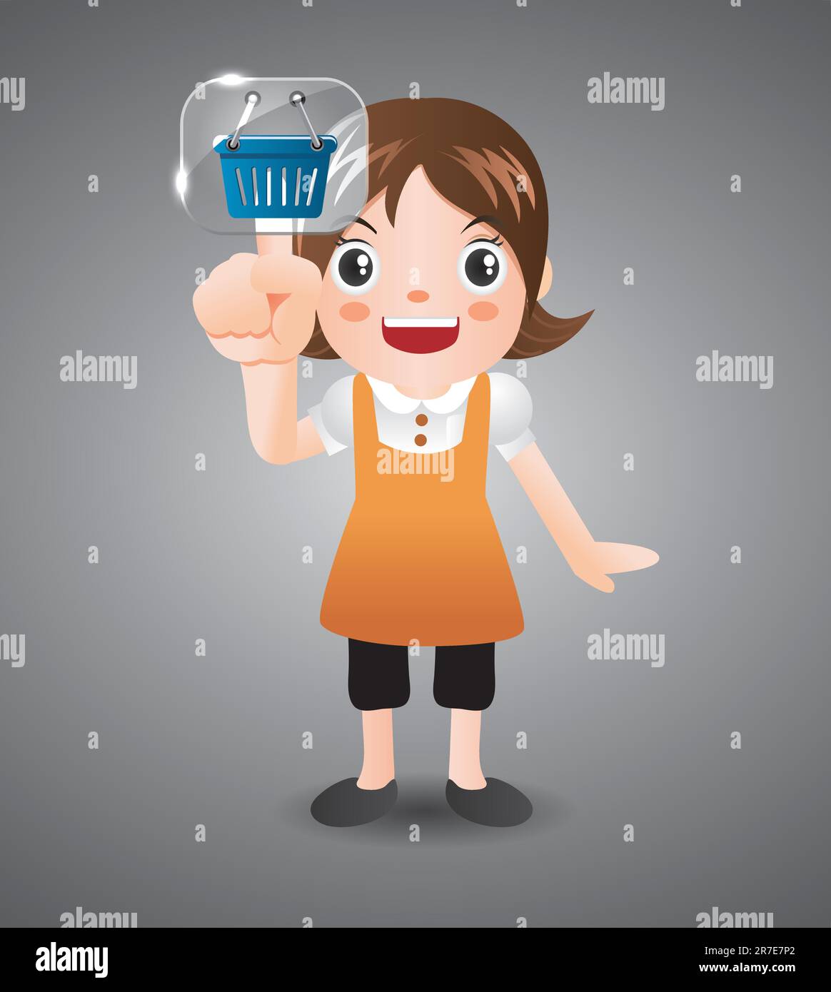 Student with touch screen computer Stock Vector Images - Alamy