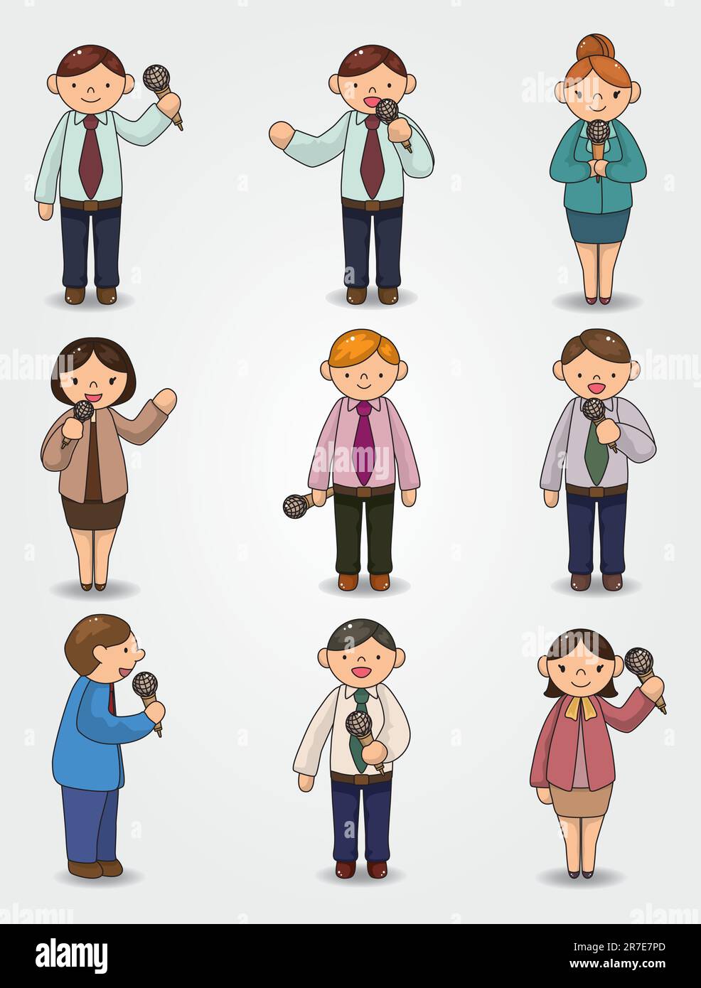 Girl speaker talk Stock Vector Images - Alamy