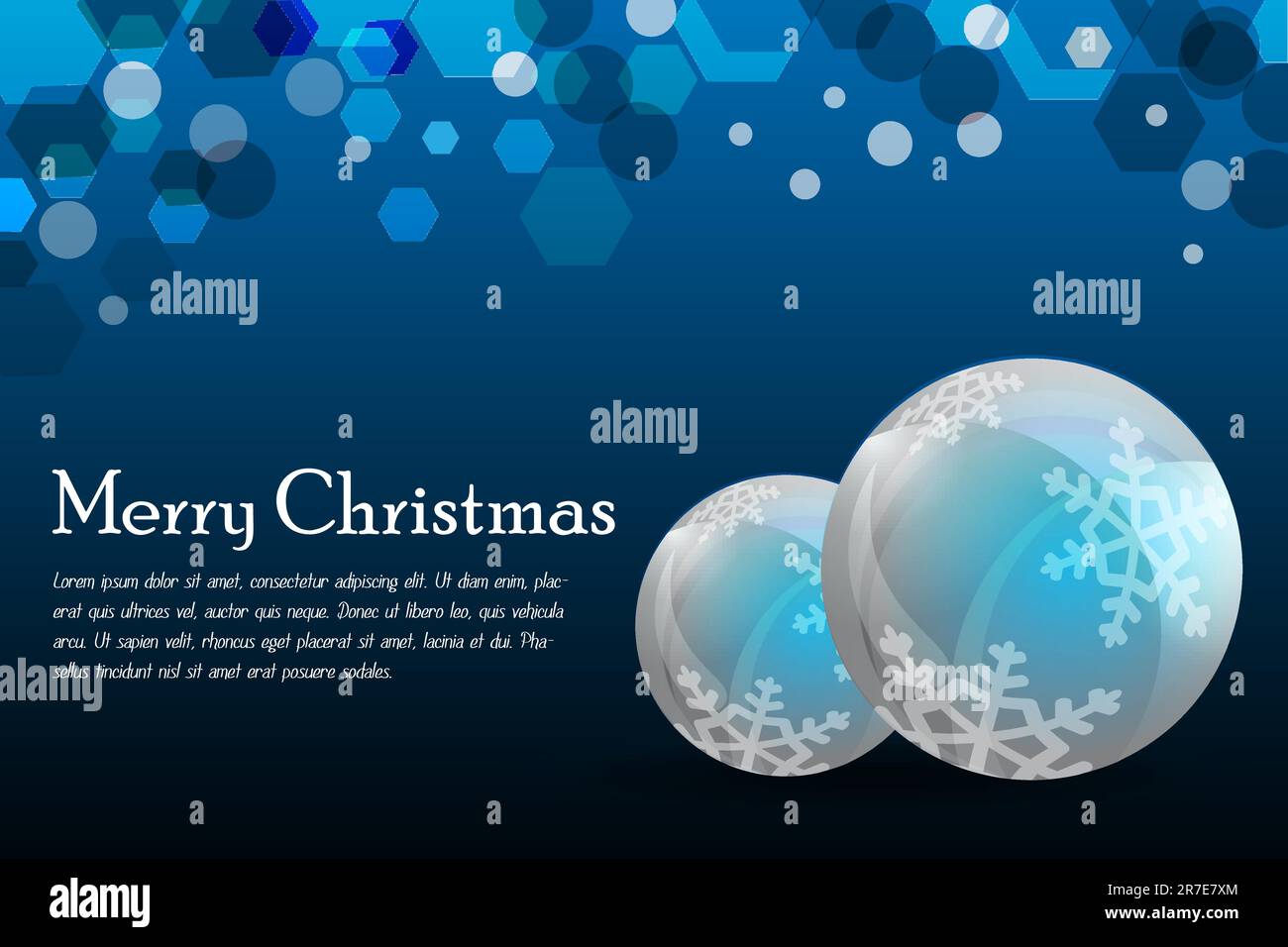 illustration of abstract merry christmas card on white background Stock ...