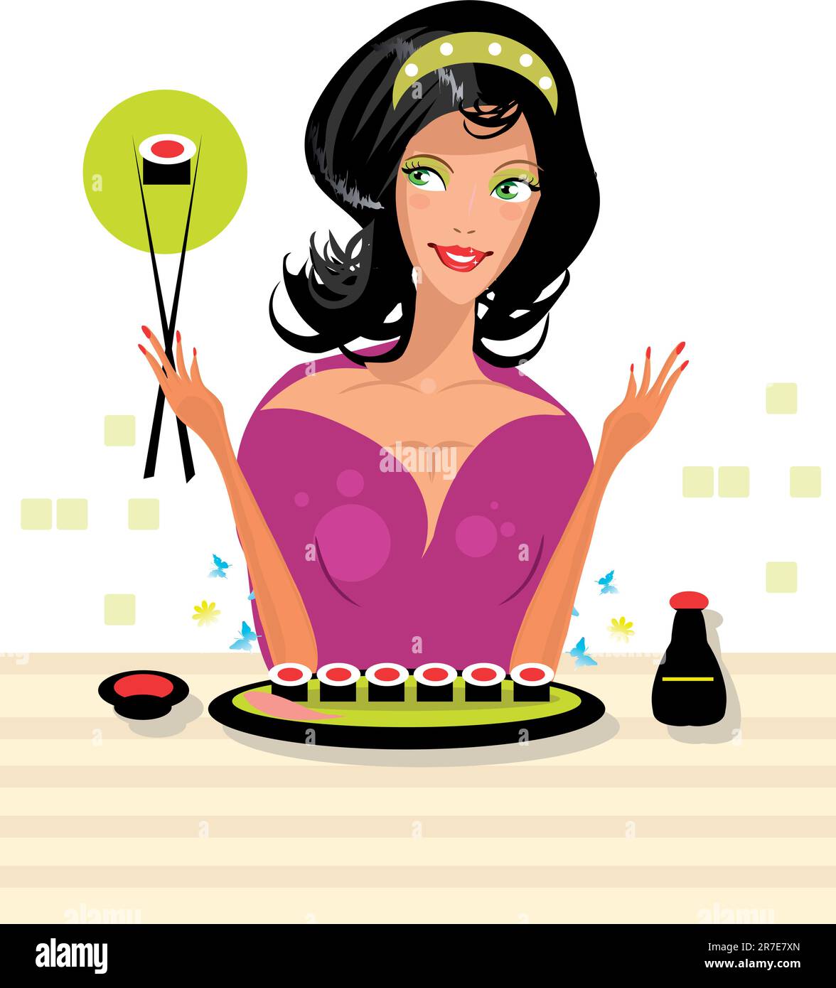 Light food woman Stock Vector Images - Alamy