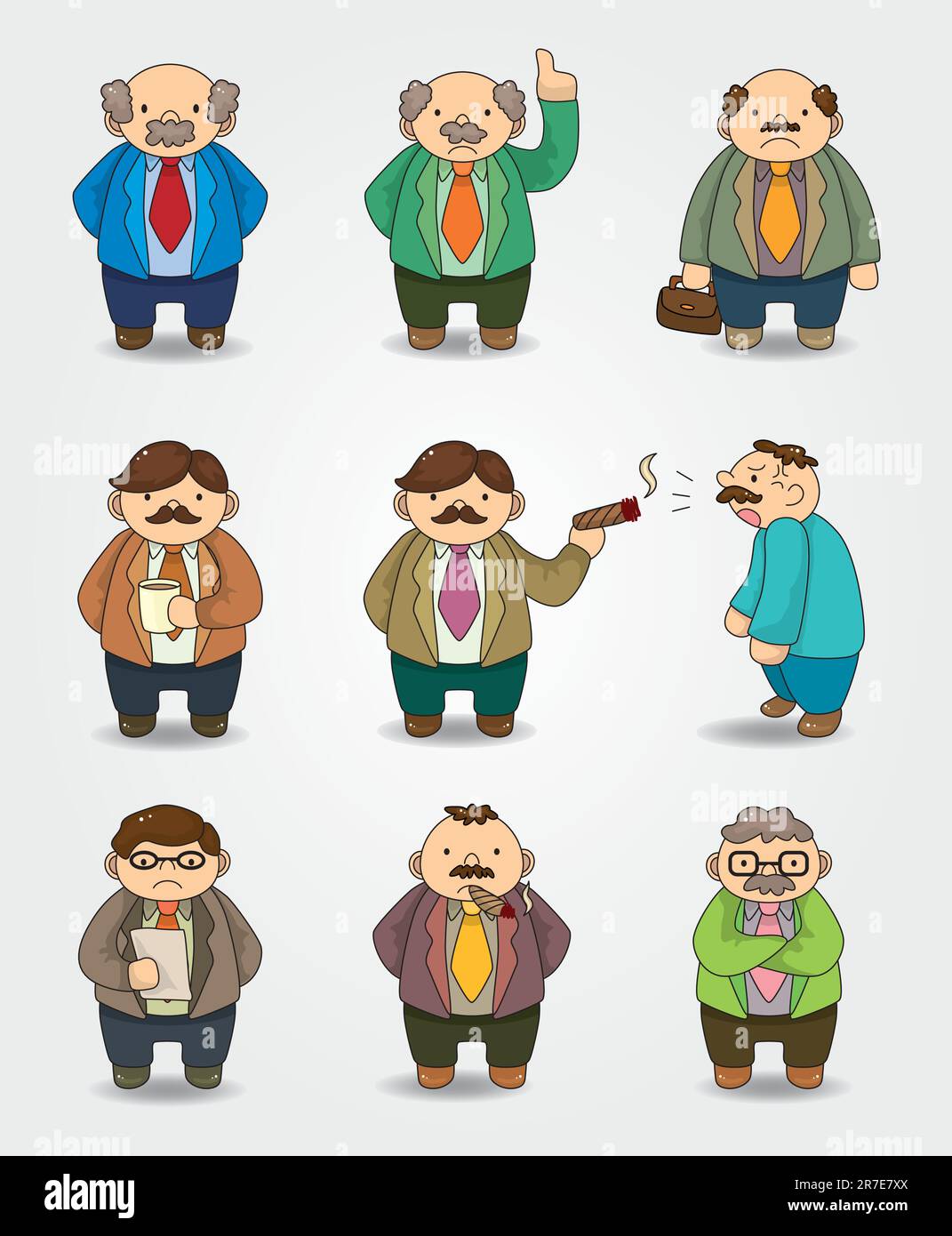 cartoon boss and Manager icon set Stock Vector Image & Art - Alamy