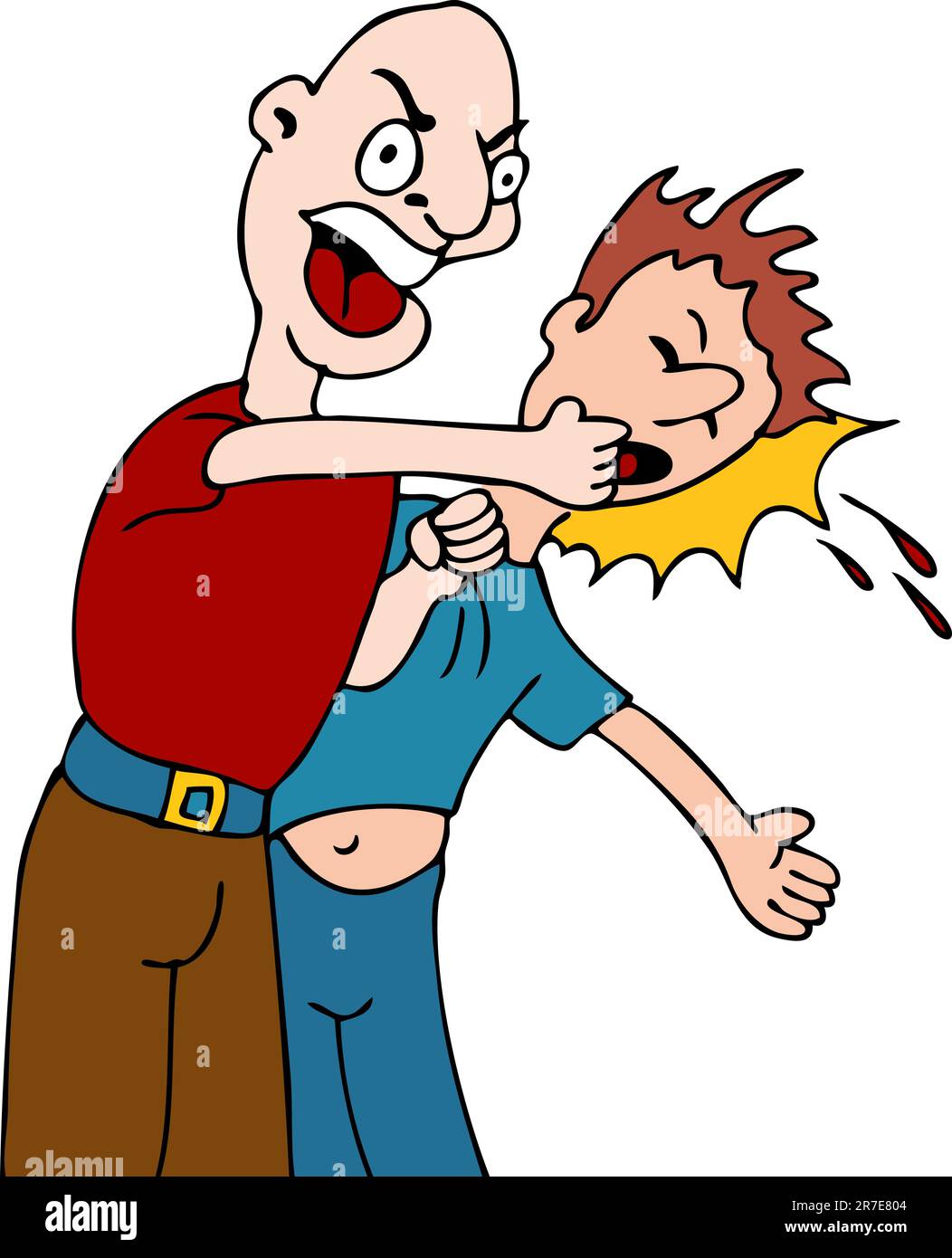 Cartoon man punching hi-res stock photography and images - Alamy