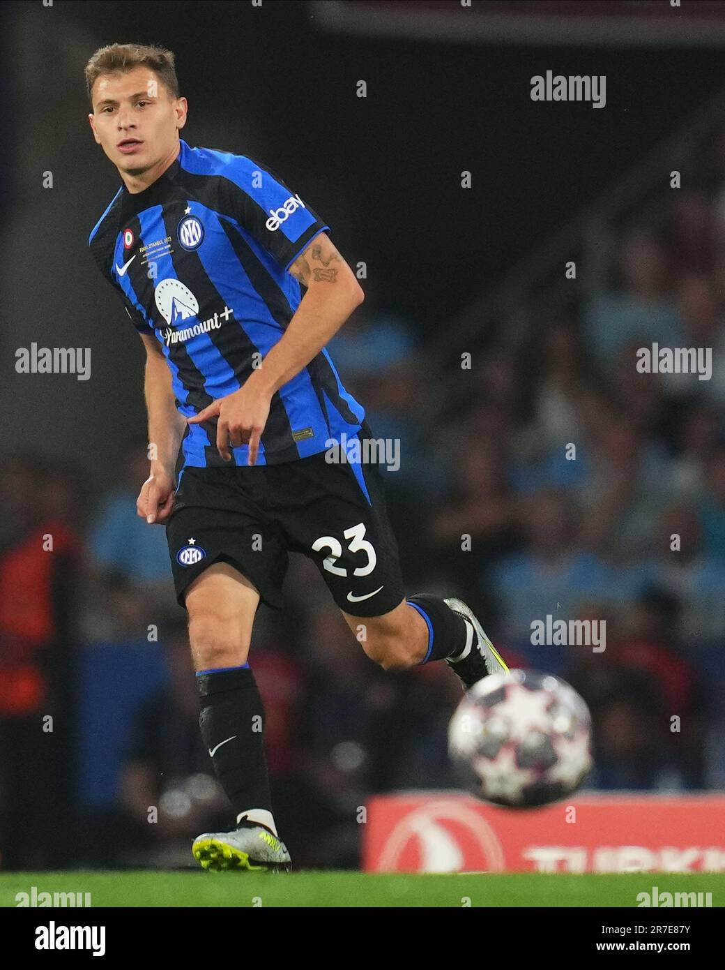 Istanbul, Spain. 10th June, 2023. Nicolo Barella of Inter Milan during ...