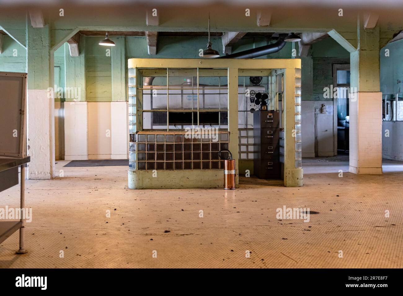 Security checkpoint at the federal prison on Alcatraz Island in the ...