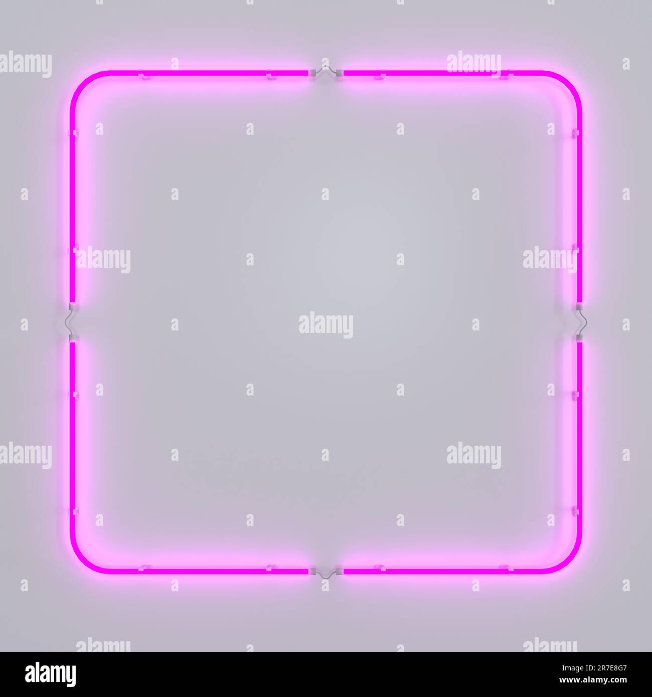 Neon frame sign in the shape of rectangle. 3d illustration Stock Photo ...